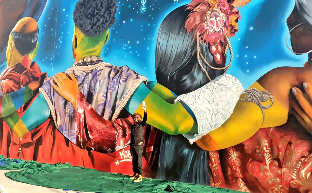 Une fresque de l’artiste Eduardo Kobra gravée au Port de Cotonou - 24 ... Une fresque de l’artiste Eduardo Kobra gravée au Port de Cotonou - 24 ...