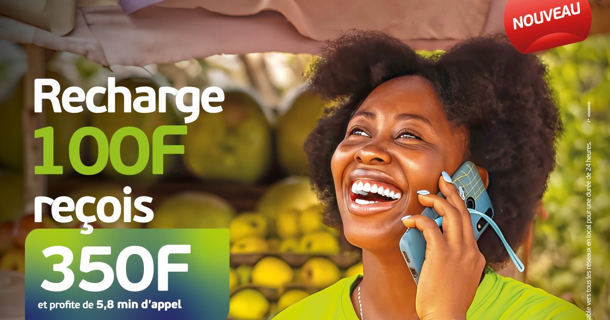 Recharge 100f de Celtiis, reçois 350f et 5,8 mn d’appel - 24 HEURES AU ...