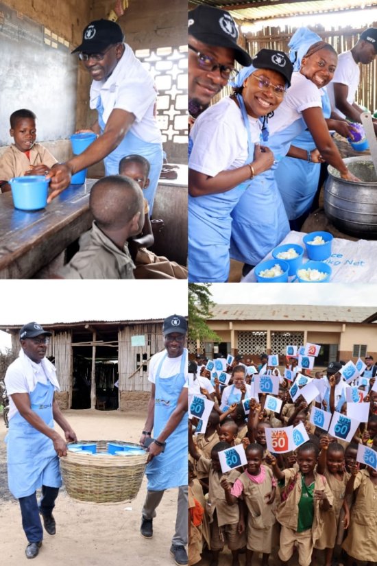 Ali Ouattara et son équipe ont préparé et servi le repas aux écoliers ...